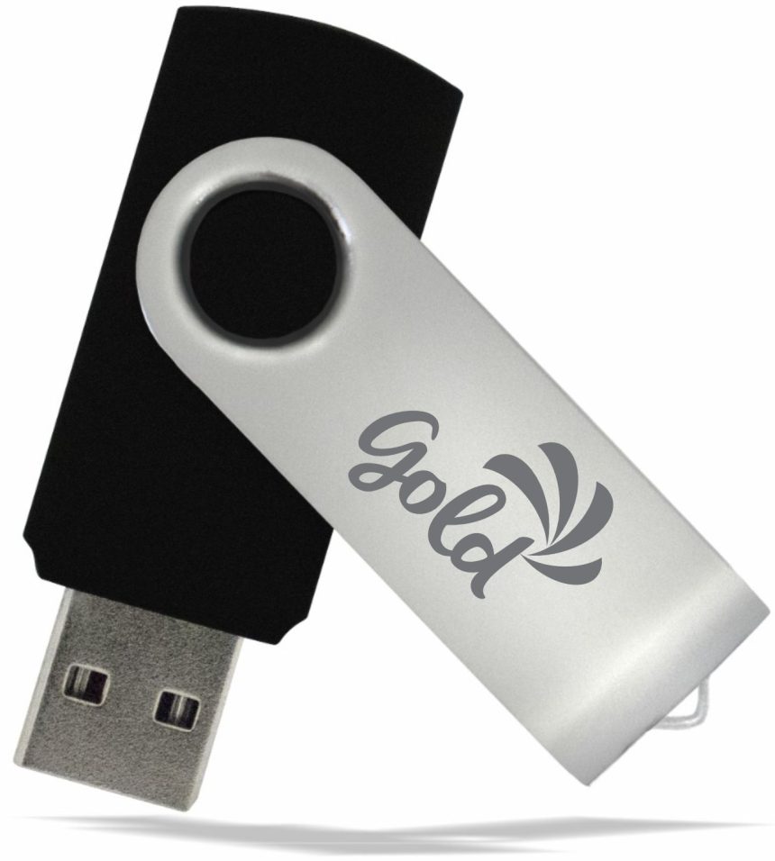 USB Swivel – Merchandinsing Gold